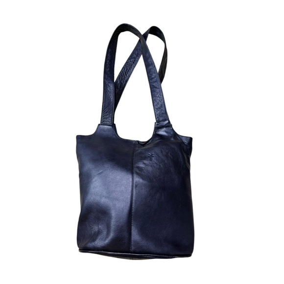 Frye | Bags | Vintage Frye Black Leather Shoulder Handbag Purse Tote ...